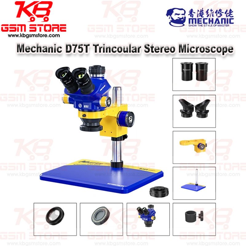 - KB GSM STORE Mechanic D75T Trincoular Stereo Microscope