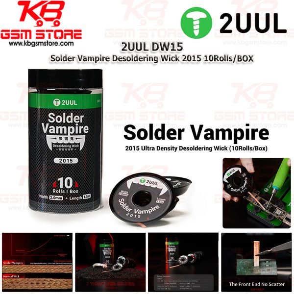 2UUL DW15 Solder Vampire Desoldering Wick 2015 10Rolls/BOX