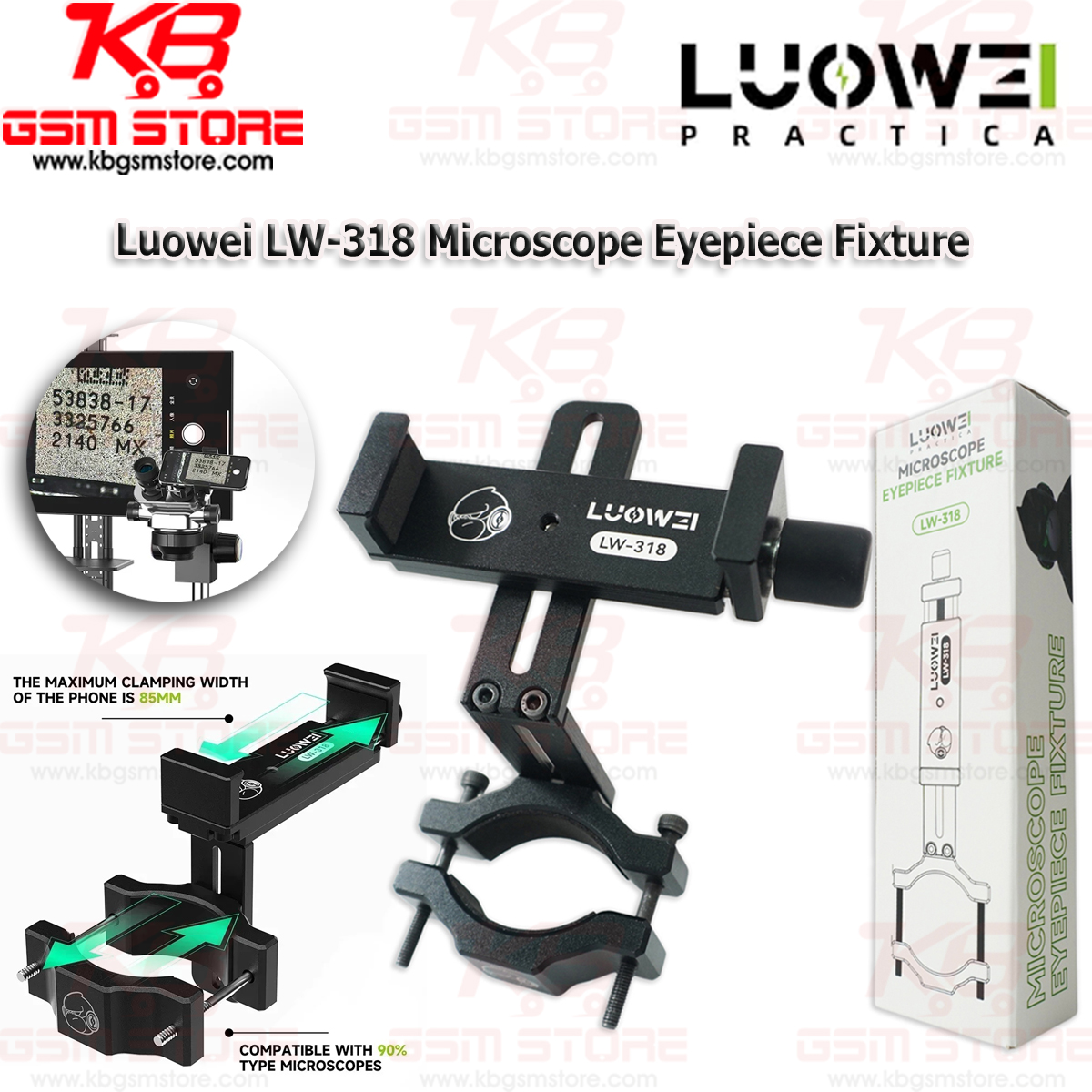 - KB GSM STORE Luowei LW-318 Microscope Eyepiece Fixture